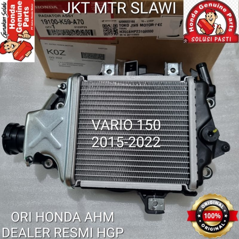 Jual 19100-K59-A70 radiator assy new vario 150 2015-2022 asli honda ahm ...