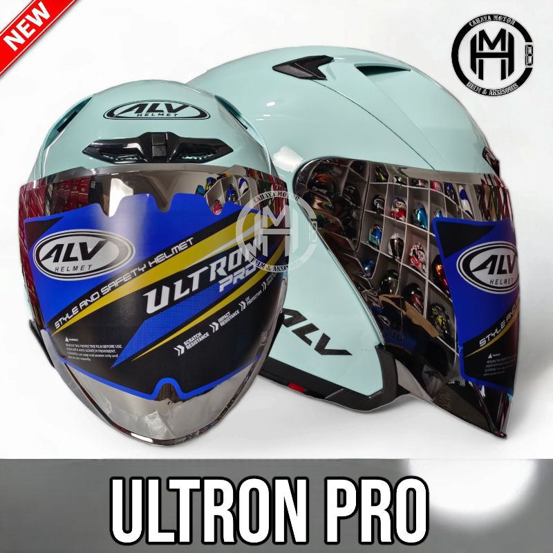 Jual HELM ALV ULTRON PRO SOLID|Half face terbaru HELEM KEREN | Shopee ...