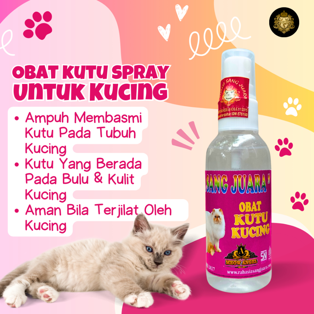 Jual Obat Kutu Kucing Spray Aman di Jilat Ampuh Membasmi Kutu Dan Telur ...