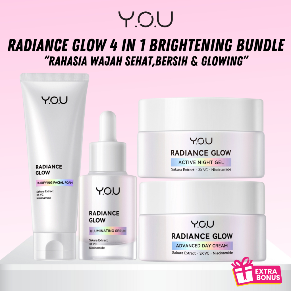 Jual YOU Radiance Glow 4 IN 1 Basic Bundle (Facial Wash | Serum | Day ...