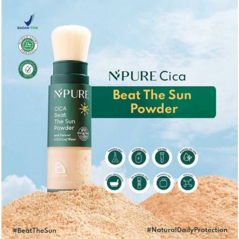 Jual [UBAH HARGA] NPURE CICA Beat The Sun Powder SPF 35 PA++++ bedak ...
