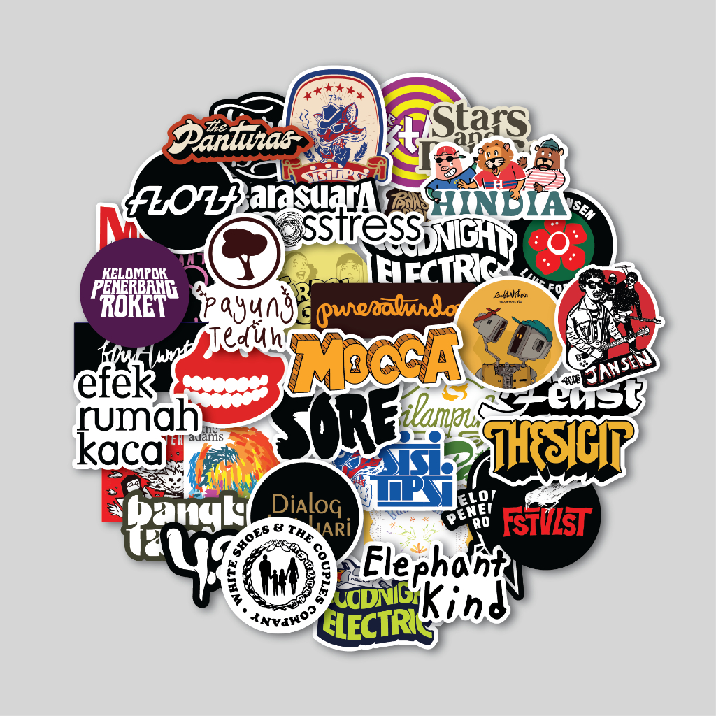 Jual STICKER PACK BAND INDIE | STICKER TUMBLER | STIKER LAPTOP KOPER ...