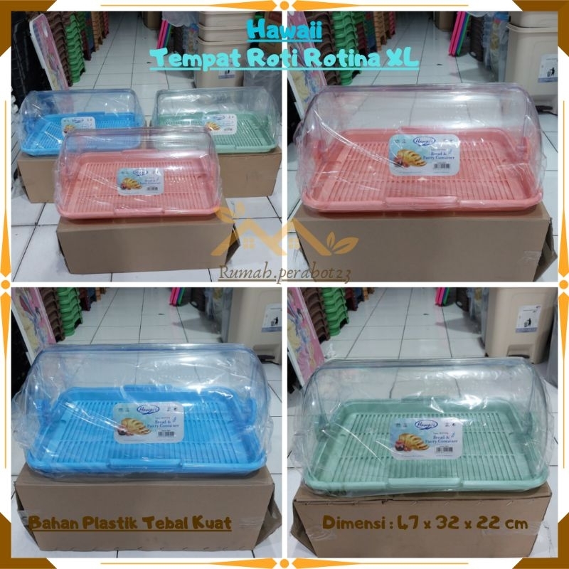 Jual TEMPAT ROTI ROTINA XL HAWAII 5804 / TEMPAT PENYIMPANAN KUE ROTI ...