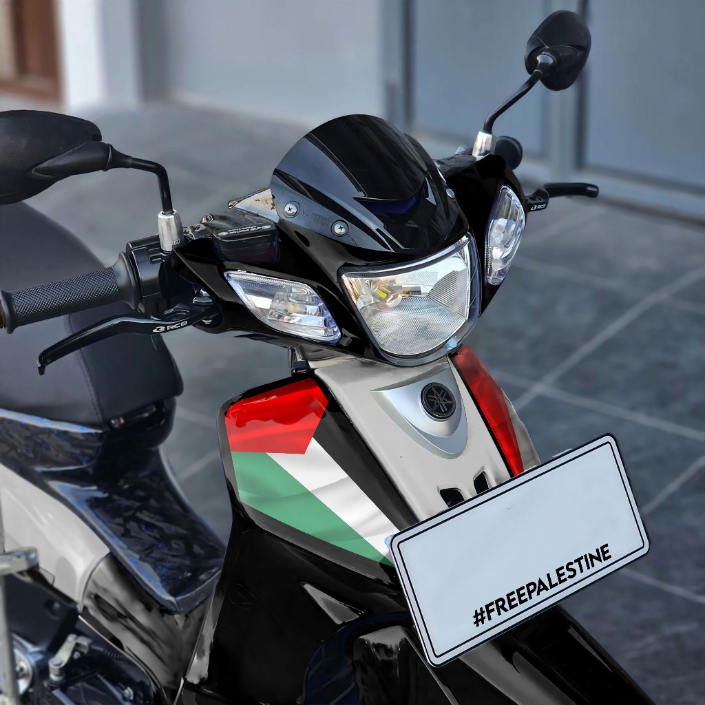 Jual Stiker Palestina Sayap depan yamaha FizrR Horn Cover Airbrush ...