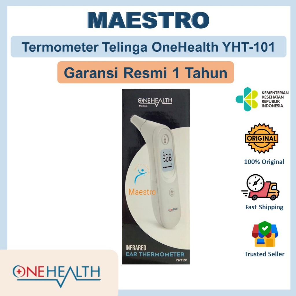 Jual Termometer Telinga OneHealth YHT-101 Ear Thermometer YHT101 One ...