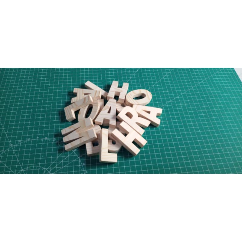 Jual huruf balok/kapital dari kayu | Shopee Indonesia