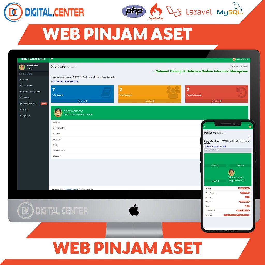 Jual APLIKASI PINJAM ASET BERBASIS WEB FW CI3 | Shopee Indonesia