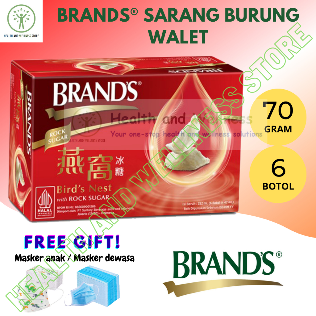 Jual BRANDS BIRD NEST 70 GRAM 6 BOTOL WITH ROCK SUGAR SARANG BURUNG ...