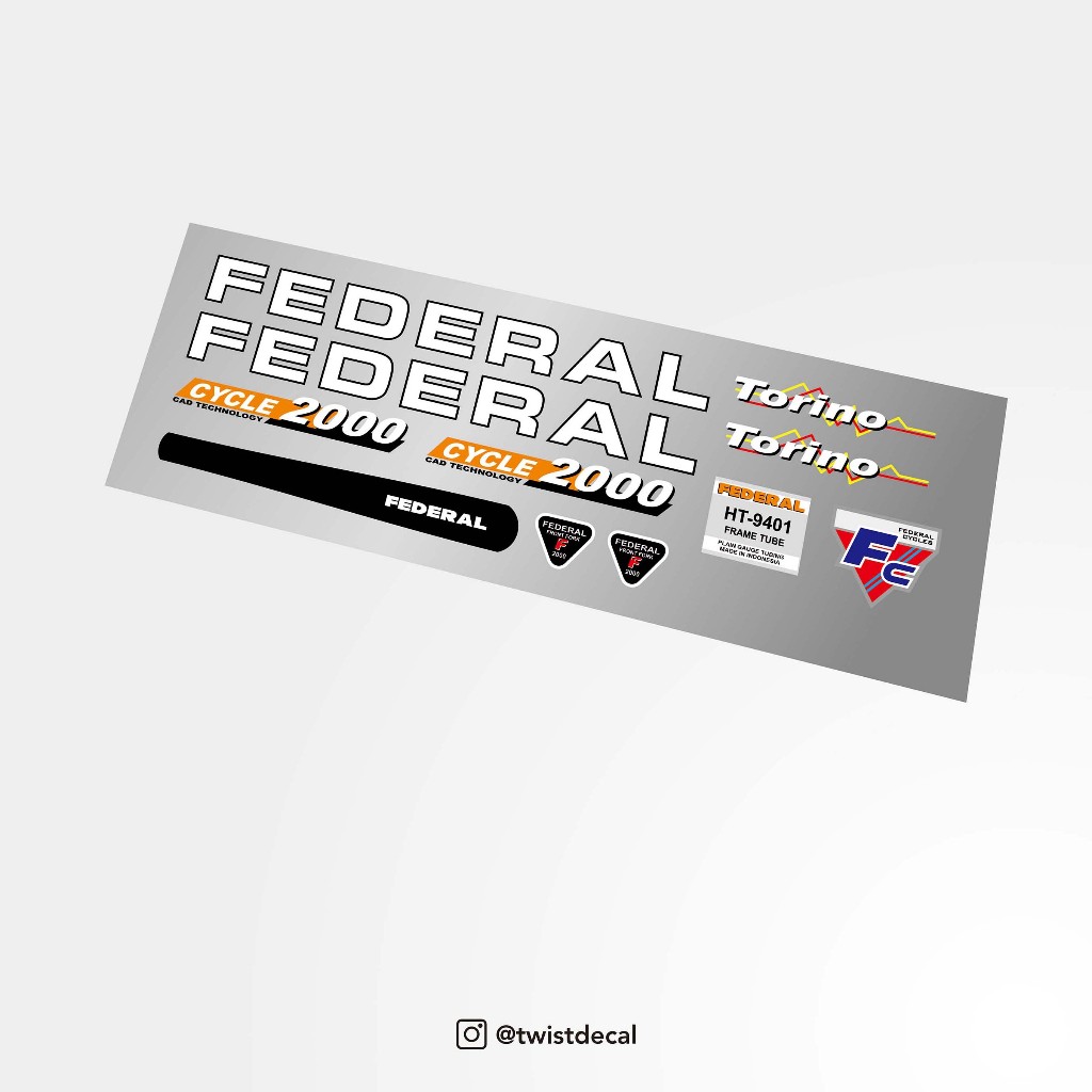 Jual STIKER DECAL FEDERAL TORINO | Shopee Indonesia