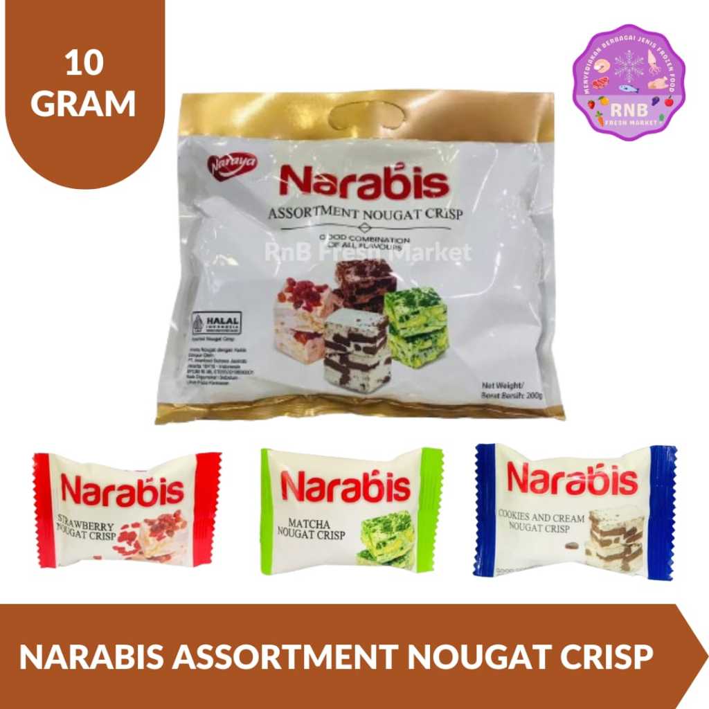 Jual Naraya Narabis Assortment Nougat Crispy All Varian 10gr /pcs ...