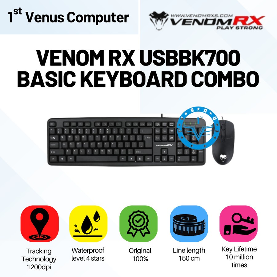 Jual Venom RX BK700 Basic Keyboard Combo / KEY03-VNM | Shopee Indonesia
