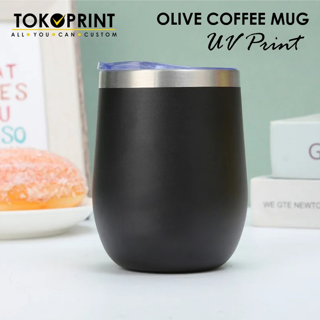 Jual Custom UV Print Mug Cangkir Kopi Olive 350ml Botol Air Stainles ...