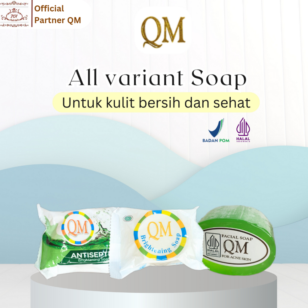 Jual Sabun QM Brightening Hijau dan Antiseptic Original 60gram | Shopee ...