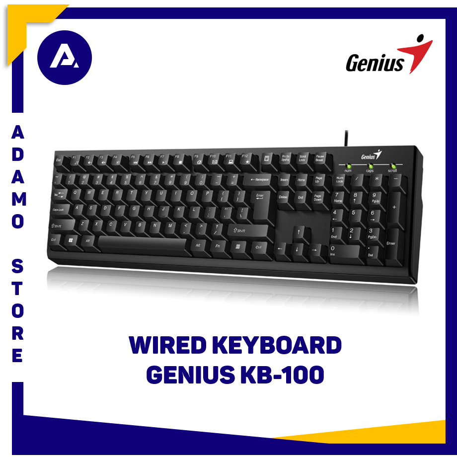 Jual Keyboard Wired Genius KB-100 (Wired Smart Keyboard) | Shopee Indonesia