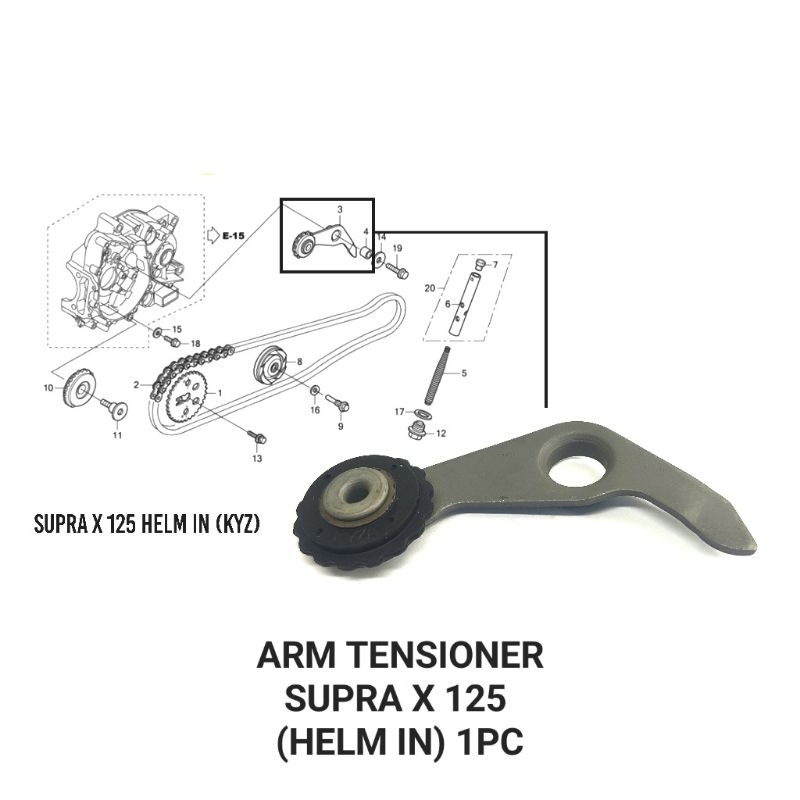 Jual Arm Tensioner Supra X 125 Helm In - Tahanan Baut Roll Kamrat Plat ...