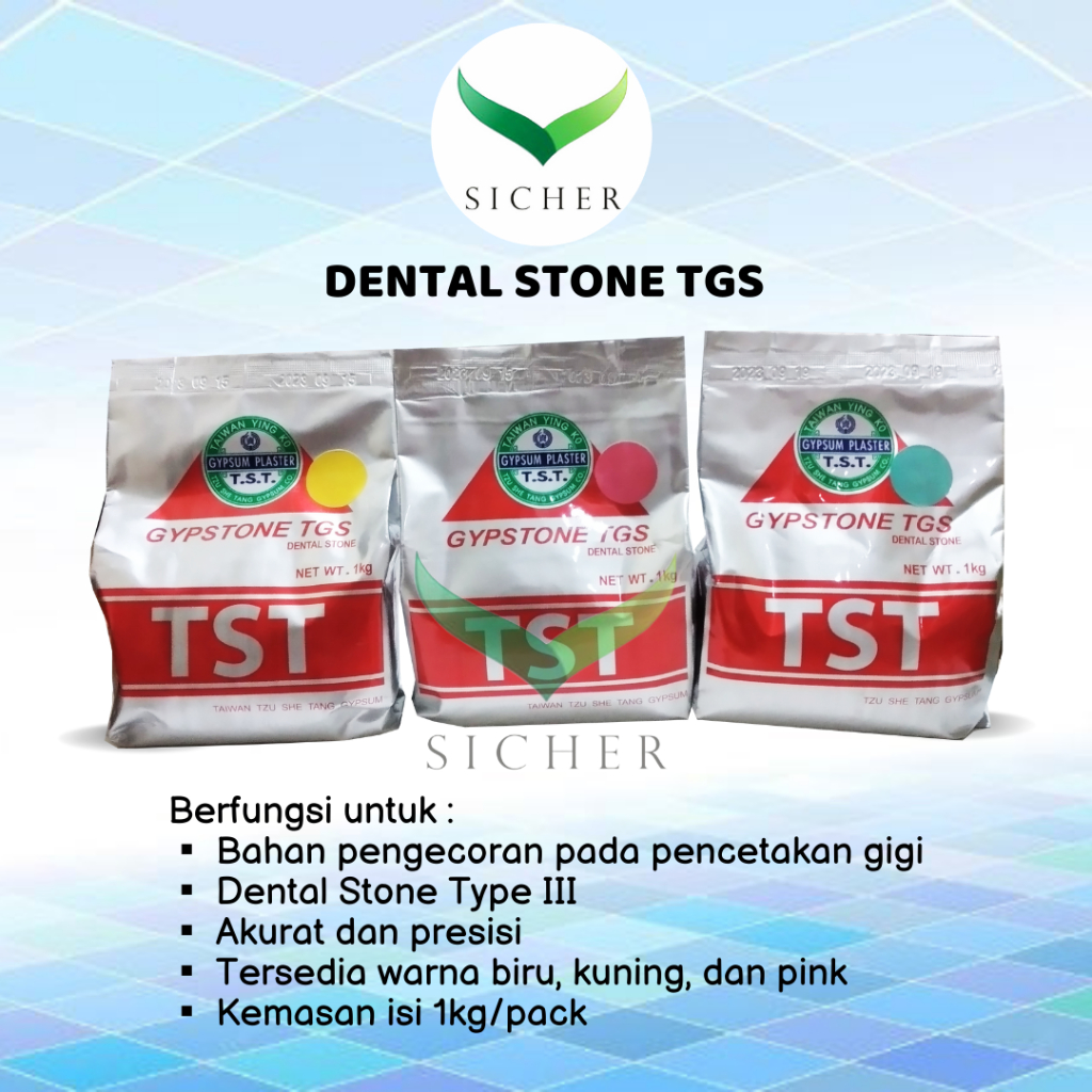 Jual Gips Stone TGS 1 kg / Dental Stone/ Gipsum/ Gypsum/Gyps | Shopee ...