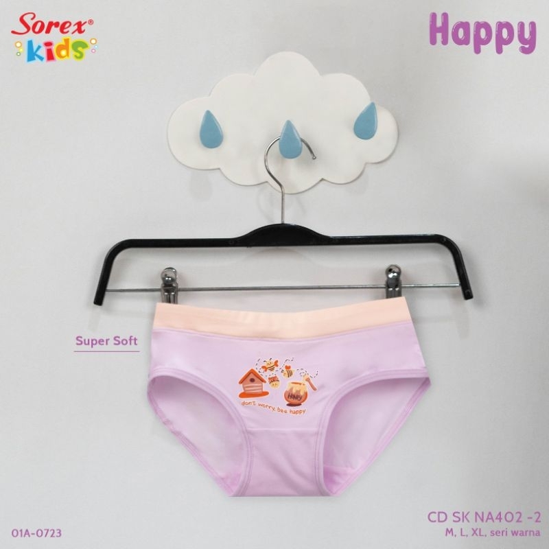 Jual Sorex Kids (3pc, 6pc, 12pc) CD/Celana Dalam Anak Perempuan Segitiga NA401, NA402, NA452 ...