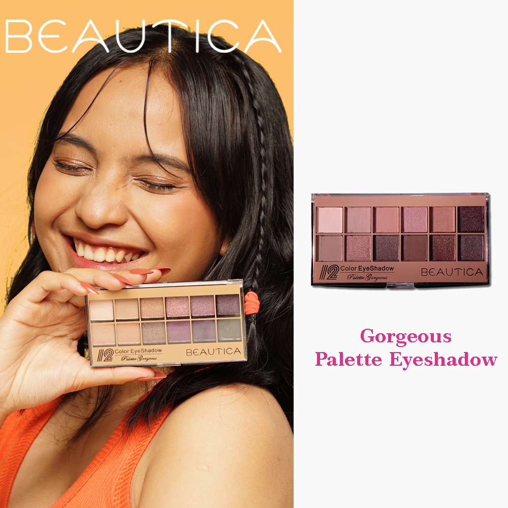 Jual BEAUTICA 12 Color EyeShadow Palette Gorgeous | Shopee Indonesia