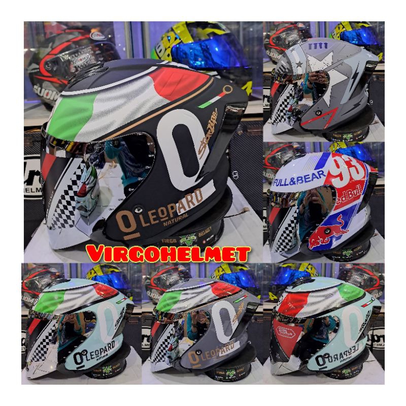 Jual HELM JS ARMOR MOTIF LEOPARD PAKET GANTENG VISOR SILVER SUPER ...