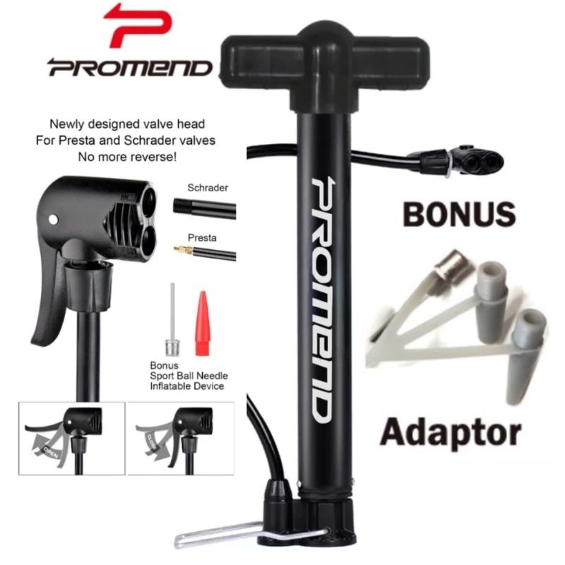 Jual pompa sepeda DECLO po2 120 psi alloy pentil schrader dan presta ...