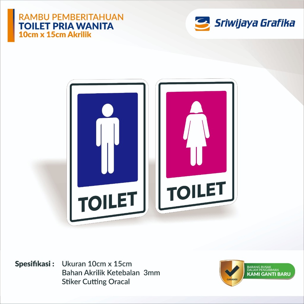 Jual Rambu Akrilik Toilet Pria Dan Wanita | Shopee Indonesia