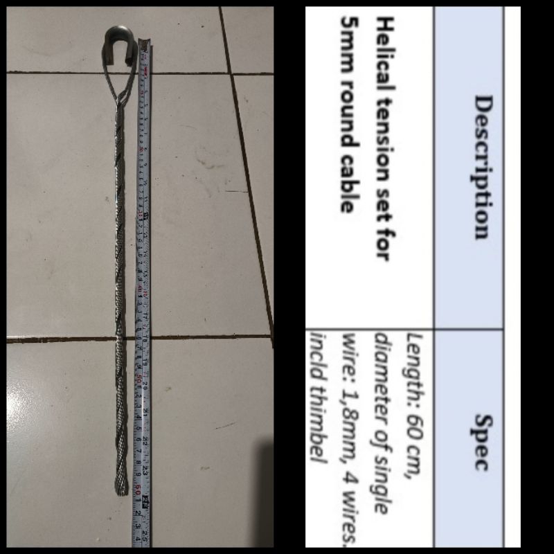 Jual HELICAL TENSION SET FOR 5MM ROUND CABLE | Shopee Indonesia