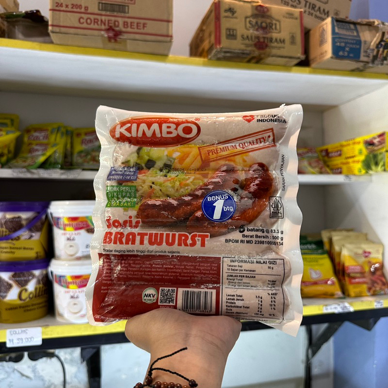 Jual KIMBO sosis bakar sapi premium mini/jumbo 500g | Shopee Indonesia