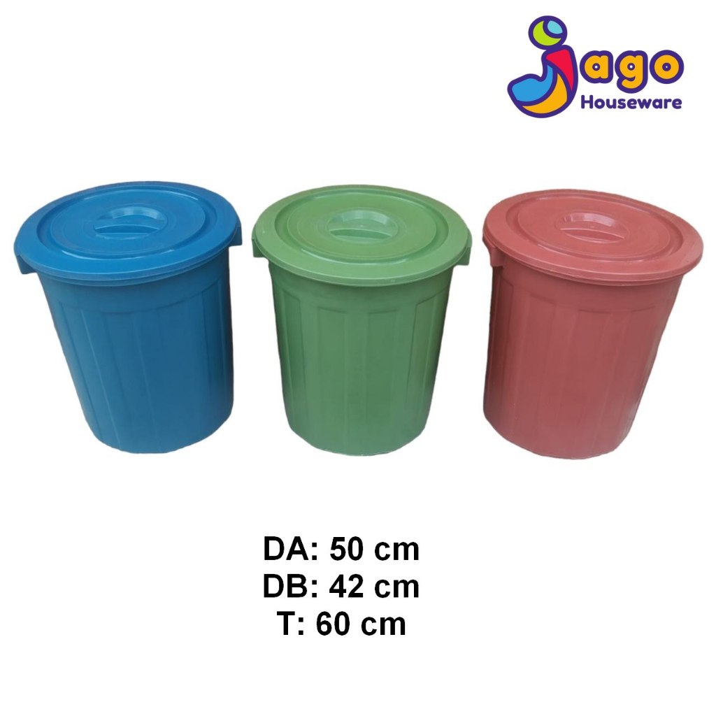 Jual Ember 80 LT Warna Plus Tutup, Tong Sampah / Air 80 Liter Merah ...
