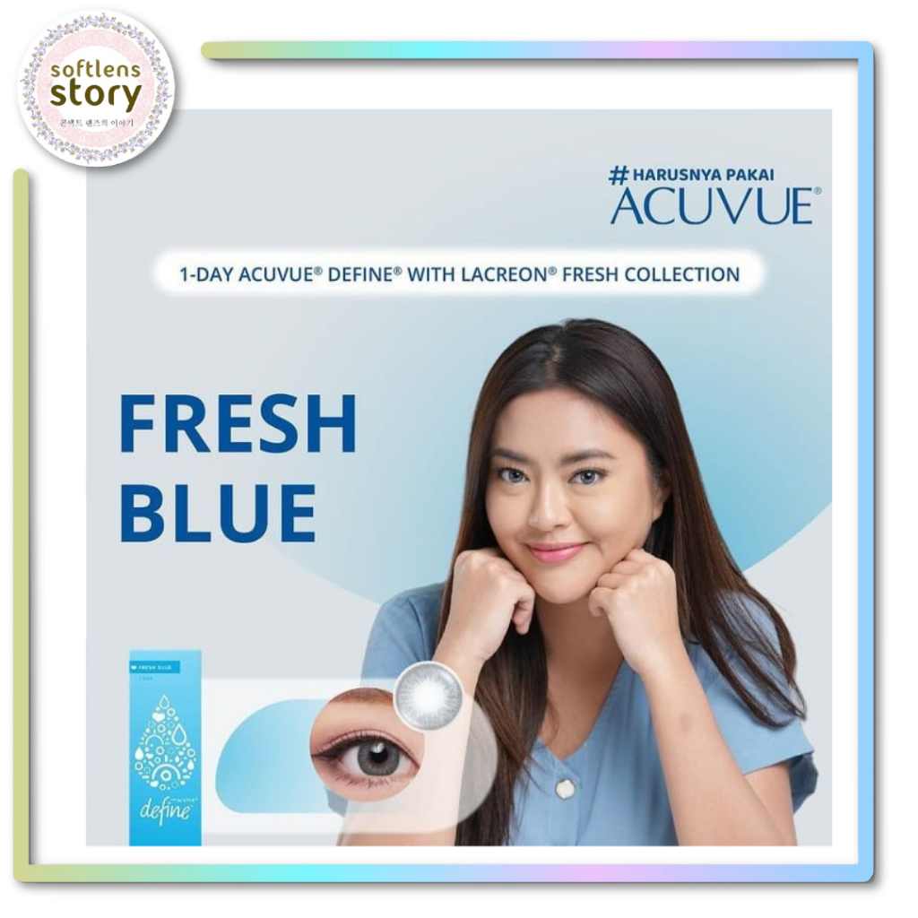 Jual Acuvue Define Fresh Blue Softlens Warna 5 Pasang Softlens Harian ...