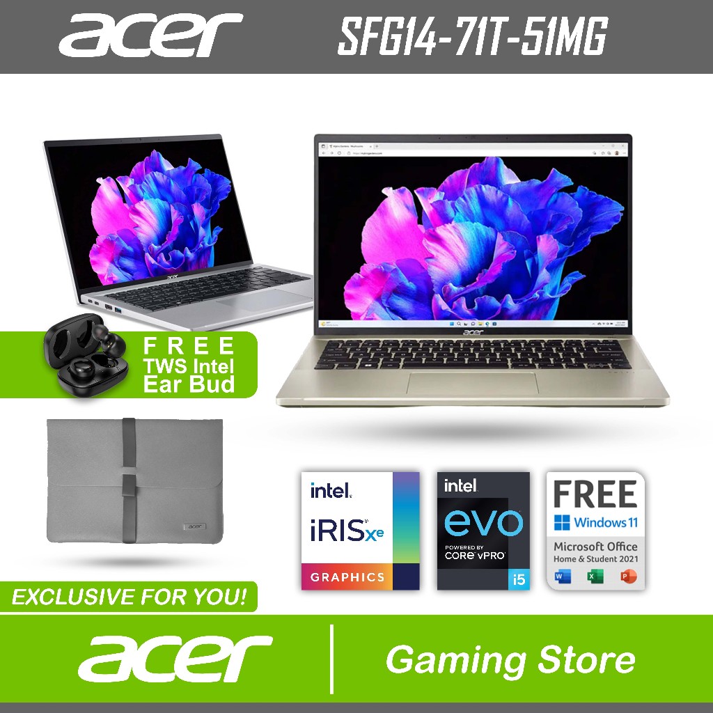 Jual ACER SWIFT GO 14 TOUCH I5 13500H 16GB 512GB W11+OHS 14.0 WUXGA FP ...