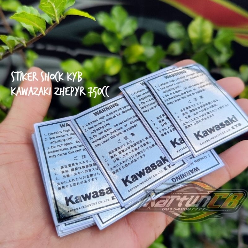 Jual Stiker shock kawazaki Zephyr 550 750 stiker KYB warna tulisan KYB ...