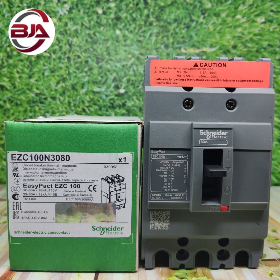 Jual Mccb Breaker Schneider Elektrik EZC100N 3P 80A 3phase 80 A EZC100N3080 | Shopee Indonesia