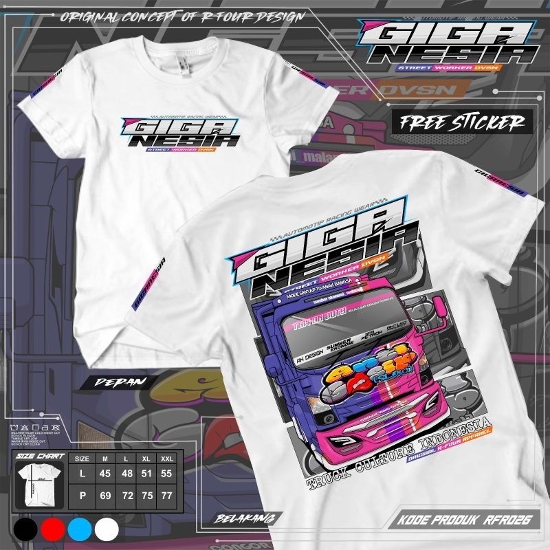 Jual RFR. 026 - KAOS TRUK GIGA KAOS GIGA KAOS TRUK TERBARU KAOS TRUK DEWASA | Shopee Indonesia