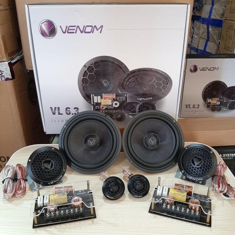 Jual Speaker 3 Way VENOM Component Split VENOM ILLUMINATOR VL 6.3 VENOM ...