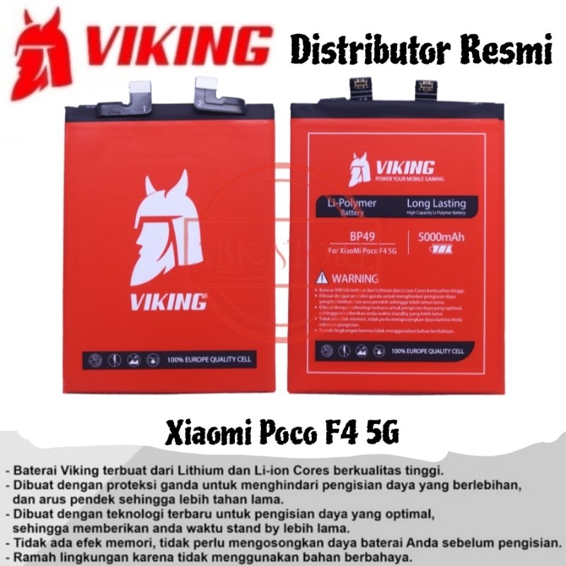 Jual Baterai VIKING Xiaomi Poco F4 5G BP49 Battery Double Power ...