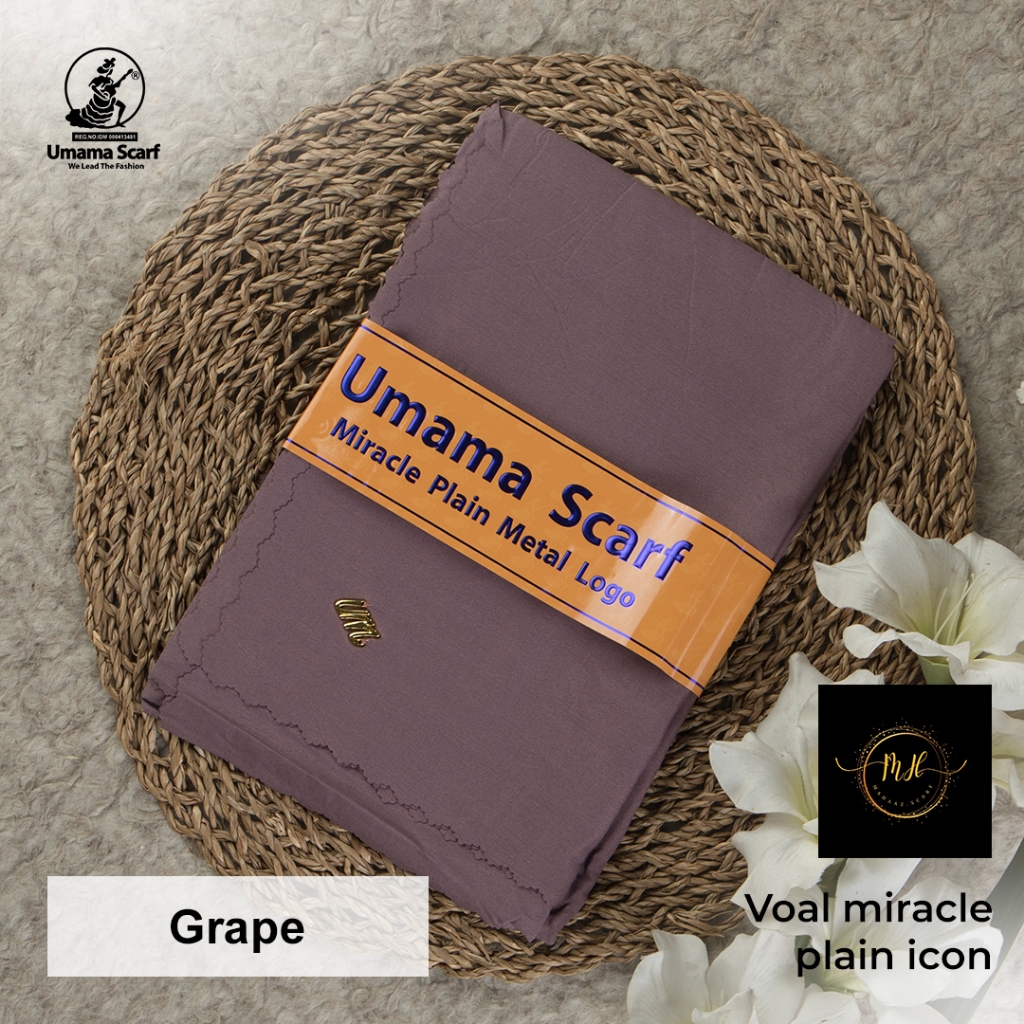 Jual Hijab/Kerudung Seragaman Umama scarf Voal Miracle Plain/Polos ...