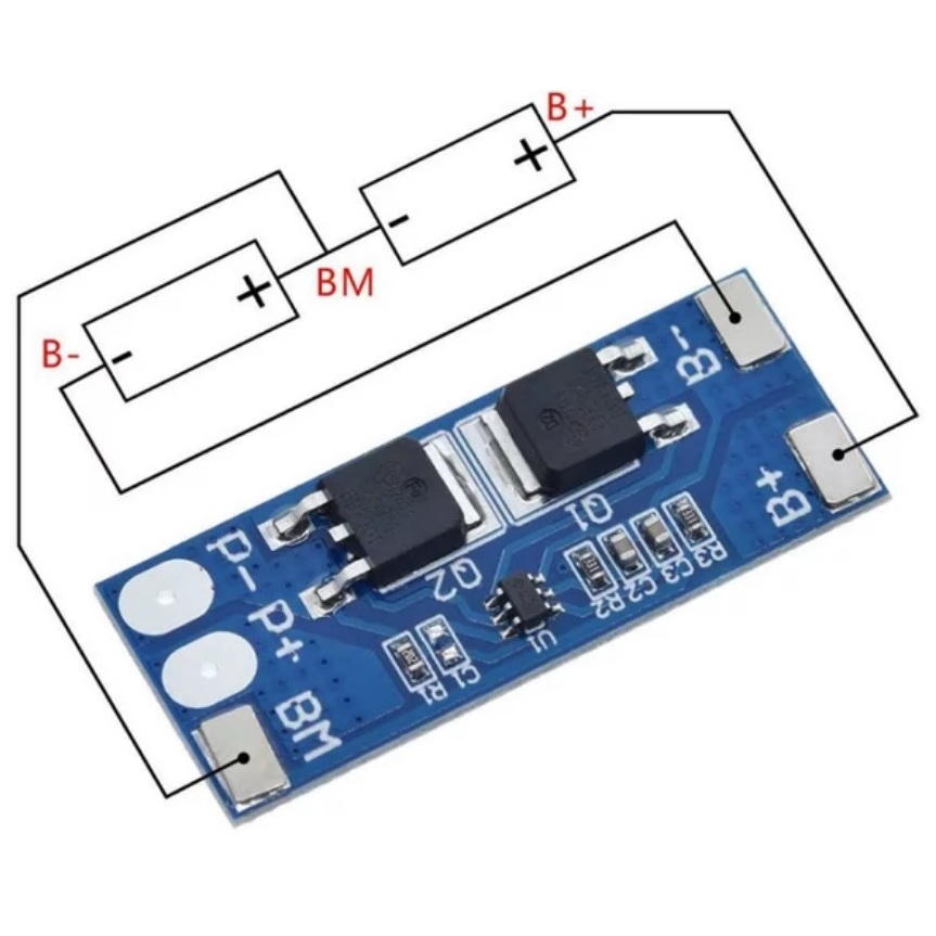 Jual BMS 2S 8A max 15A 6.4V V1 LiFePO4 Iron Phosphate 7.4V Li-Ion 18650 Protection Board 8.4V ...