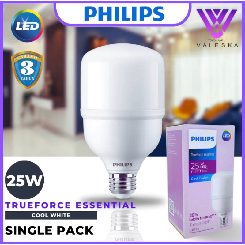 Jual Lampu philips LED True Force essential 25 watt Ess TForce lampu kapsul 25 w putih 6500 k ...