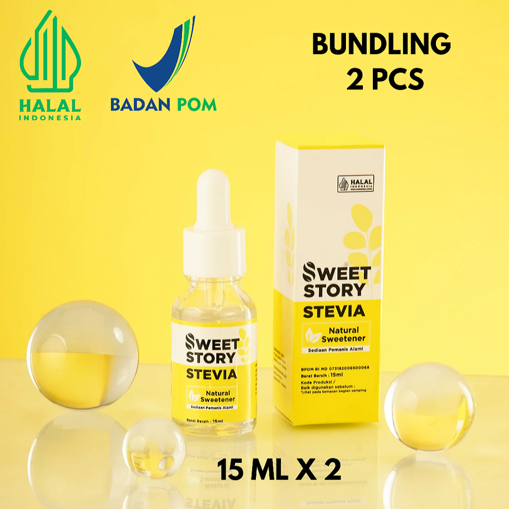 Jual Sweet Story Stevia Cair 15 ml x 2 [ Bundling 2 Pcs ] Pemanis Alami ...