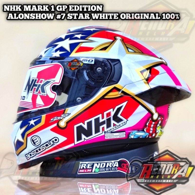 Jual Helm NHK MARK 1 GP EDITION MOTIF ALONSHOW #7 ORIGINAL 100% ...