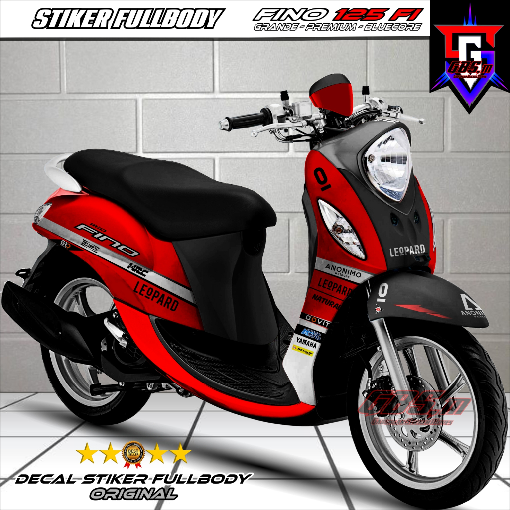 Jual Stiker Decal Motor FINO 125 FI Grande Fremium Fullbody Stiker ...