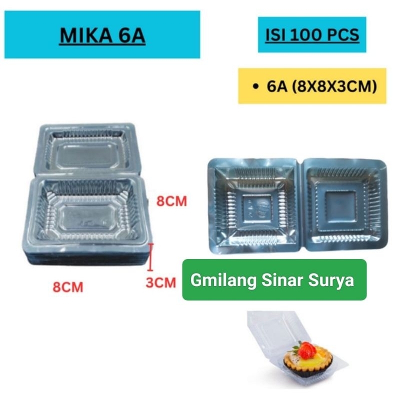 Jual Plastik Mika Kue Uk 6A (isi 100Pcs), Tempat Kue Plastik, Box Kue ...