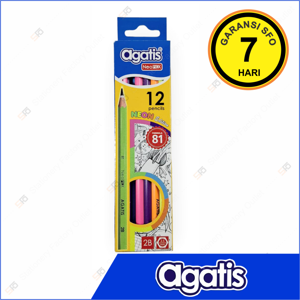Jual Pensil 2B Neon Agatis Neopex isi 12 | Shopee Indonesia