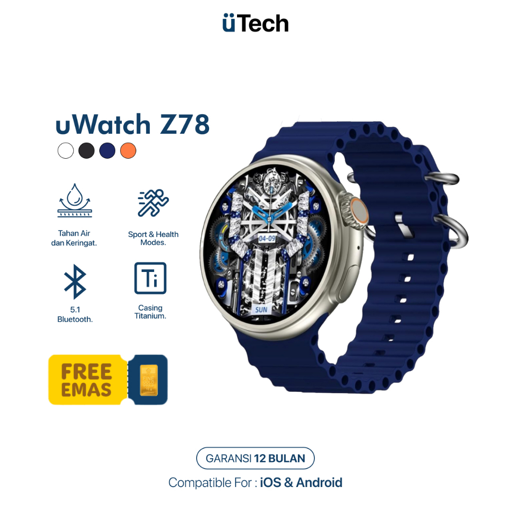 Jual uWatch BIG HD Amoled with 1.52" Infinite Display 49mm Series ...