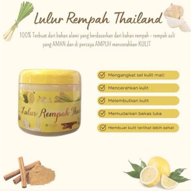 Jual Lulur rempah thailand 100% ori isi 250g | Shopee Indonesia