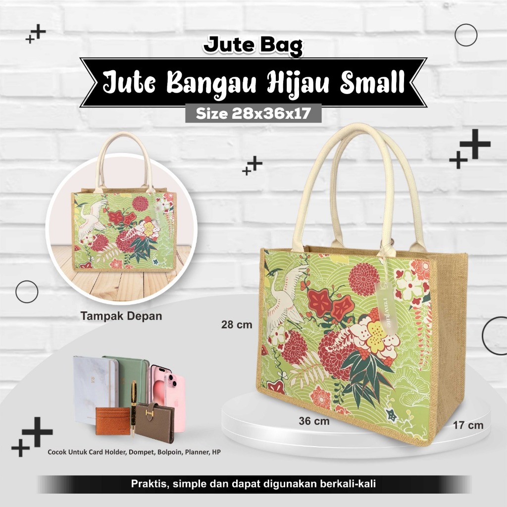Jual Tas Jute Motif Tote Bag Goni Tas Cantik Goodie Bag Jute Tas Karung ...