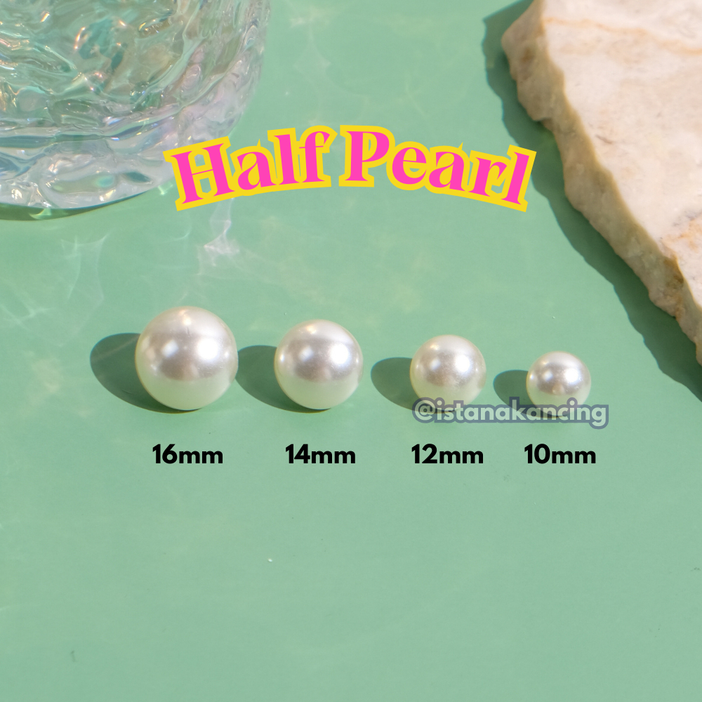 Jual Kancing Jamur Unik Half Pearl 4 Ukuran Kancing Blazer Dress Mewah ...