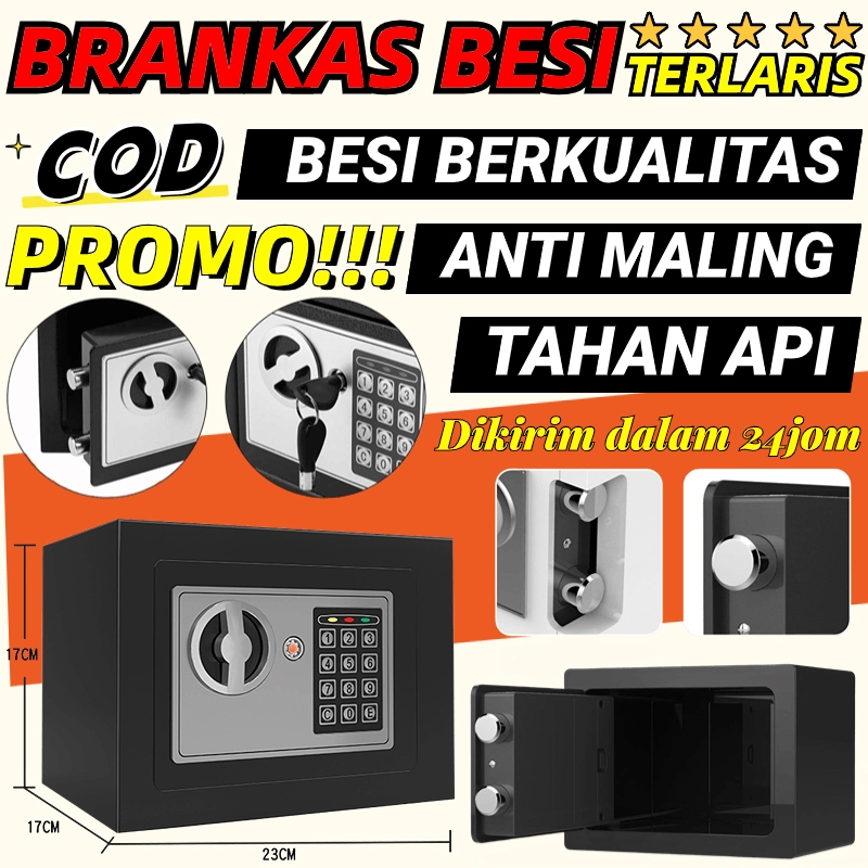 Jual PROMO!!! BRANKAS UANG BRANGKAS MINI BRANKAS BAJA 4.6L KUALITAS TERBAIK PASSWORD KODE LED ...