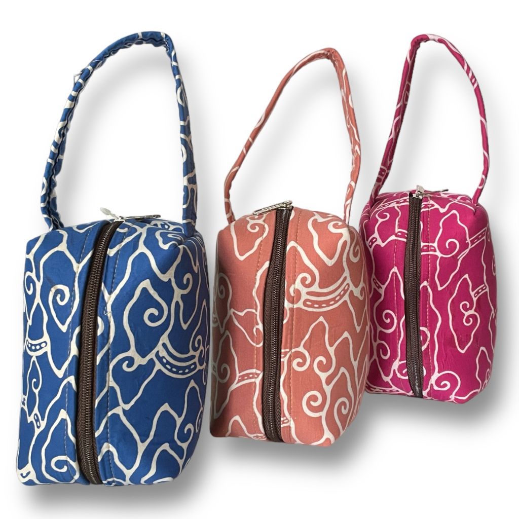 Jual BATIK SALMA Tas Pouch Mini Skincare Wanita Motif Batik Mega ...