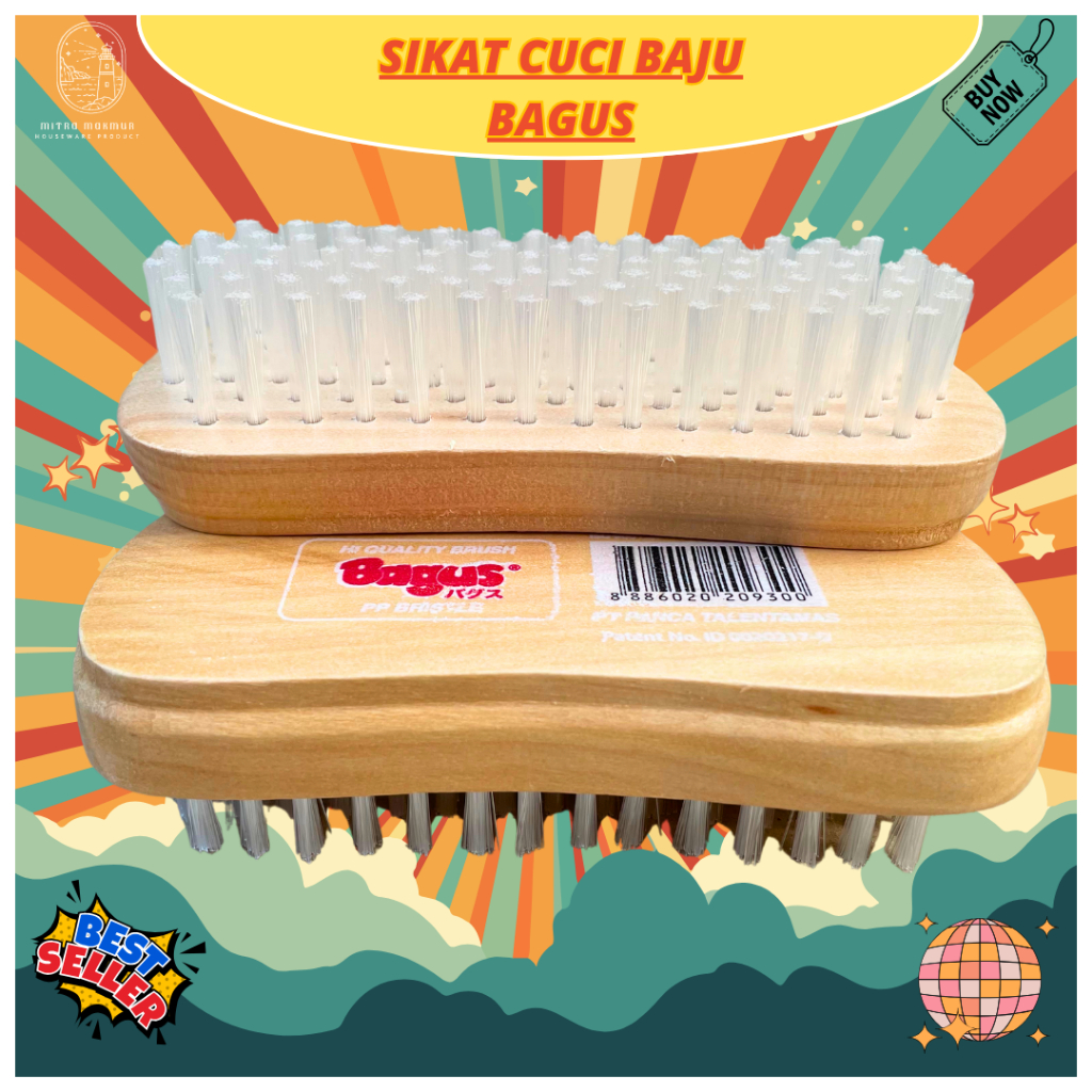 Jual Bagus Sikat Baju Kayu / Sikat Cuci Pakaian /Brush Cuci Baju Bagus ...